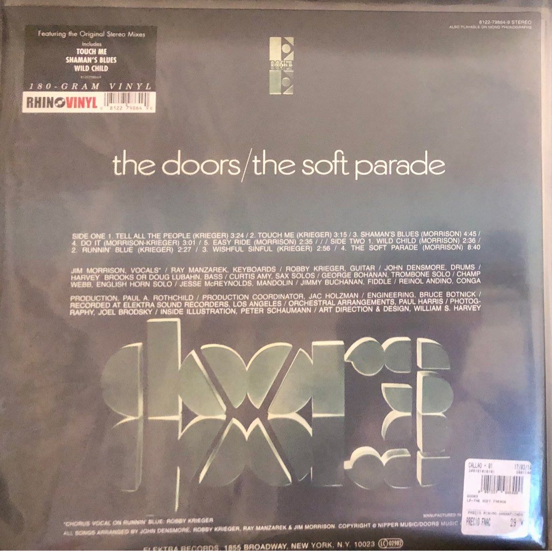 (Vinyl) The Doors: Soft Parade, Hobbies & Toys, Music & Media, Vinyls ...