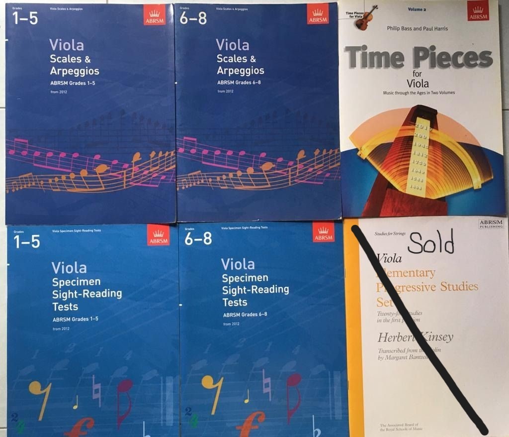 Viola Scores (Bundle set: ABRSM Grade 1-8 Scales & Arpeggios, Sight ...