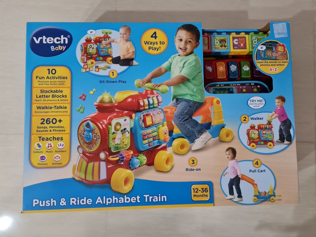 VTECH push and ride alphabet train, Babies & Kids, Infant Playtime on ...
