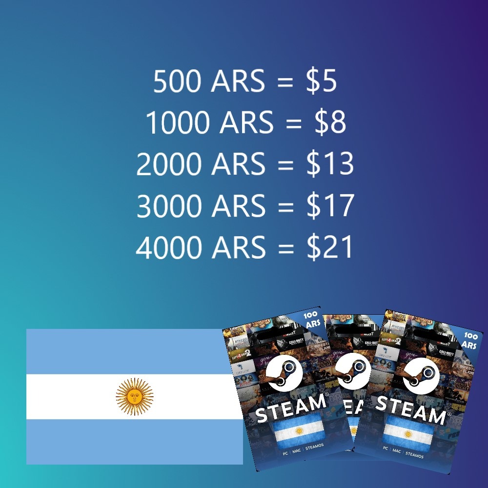 [WARRANTY] STEAM ARGENTINA / Steam Wallet / Steam ARGENTINA Credit ...