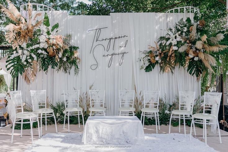 Wedding ceremony setup pakej perkahwinan pelamin garden theme church ...