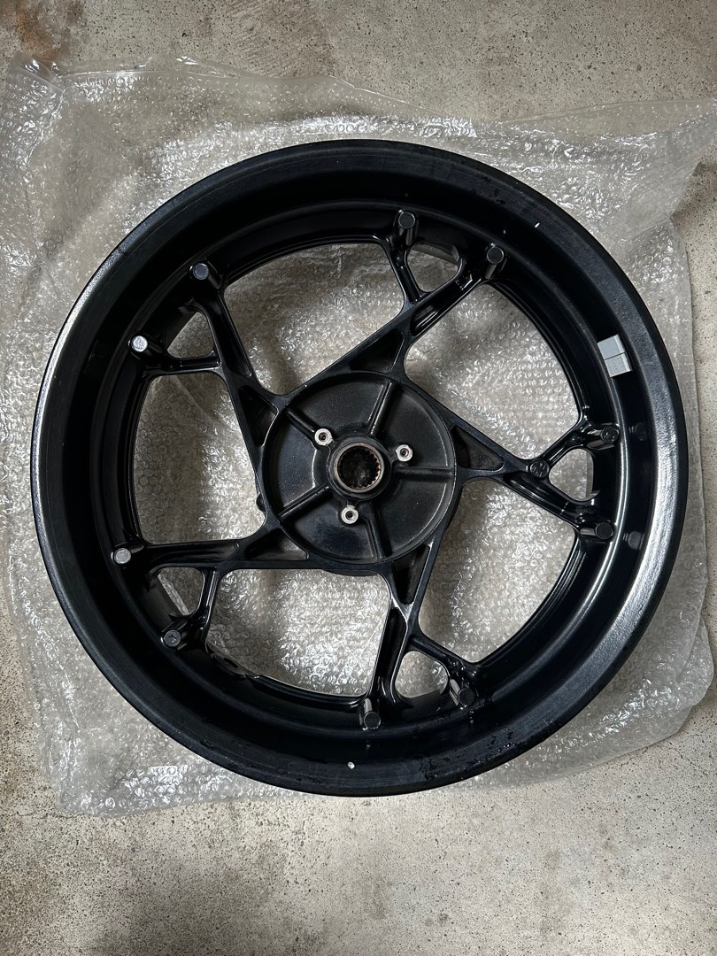 Xmax 300 Stock black Rim, Motorcycles, Motorcycle Accessories on Carousell
