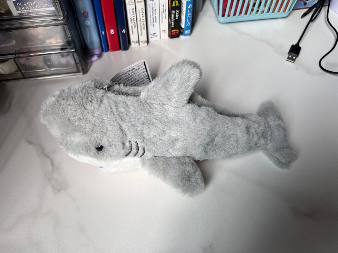 y2k shark pencil case fluffy, Hobbies & Toys, Stationery & Craft ...