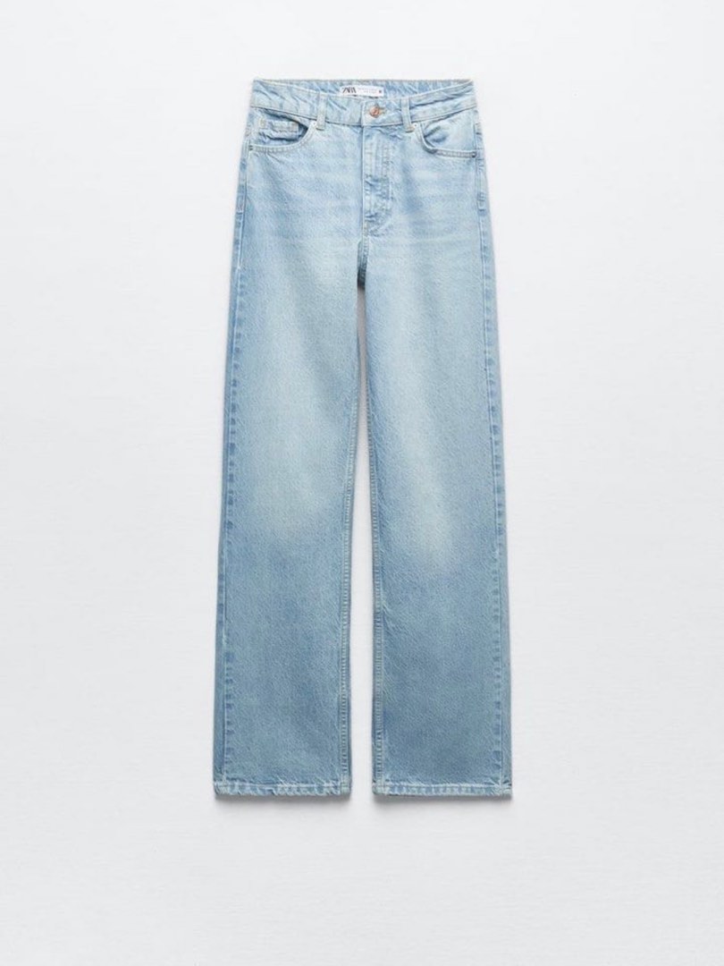 Zara HIGH RISE STRAIGHT JEANS, Women's Fashion, Bottoms, Jeans on Carousell
