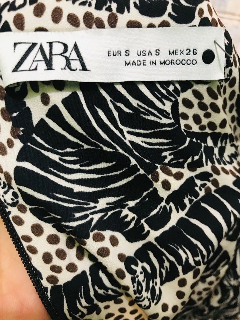 Zara tiger print blouse, Women's Fashion, Tops, Blouses on Carousell