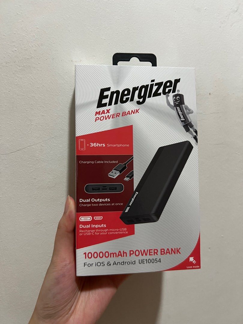 10000mAh energizer max power bank, Mobile Phones & Gadgets, Mobile ...