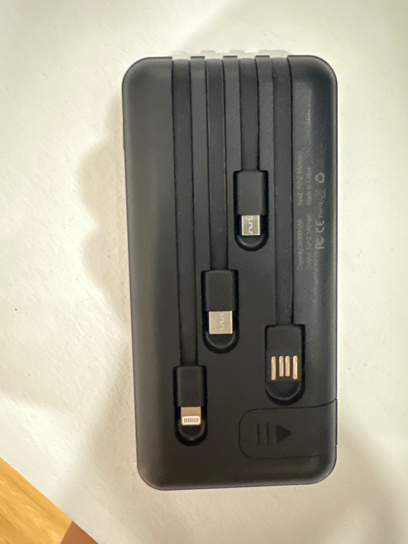 10000mah power bank with various connectors, Mobile Phones & Gadgets, Mobile & Gadget ...