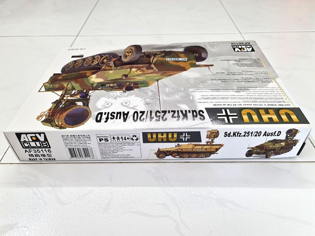 1/35 #AF35116 AFV Club German Halftrack Sd Kfz 251/20 Ausf D Search Light & Night Op Mod *Rare ...