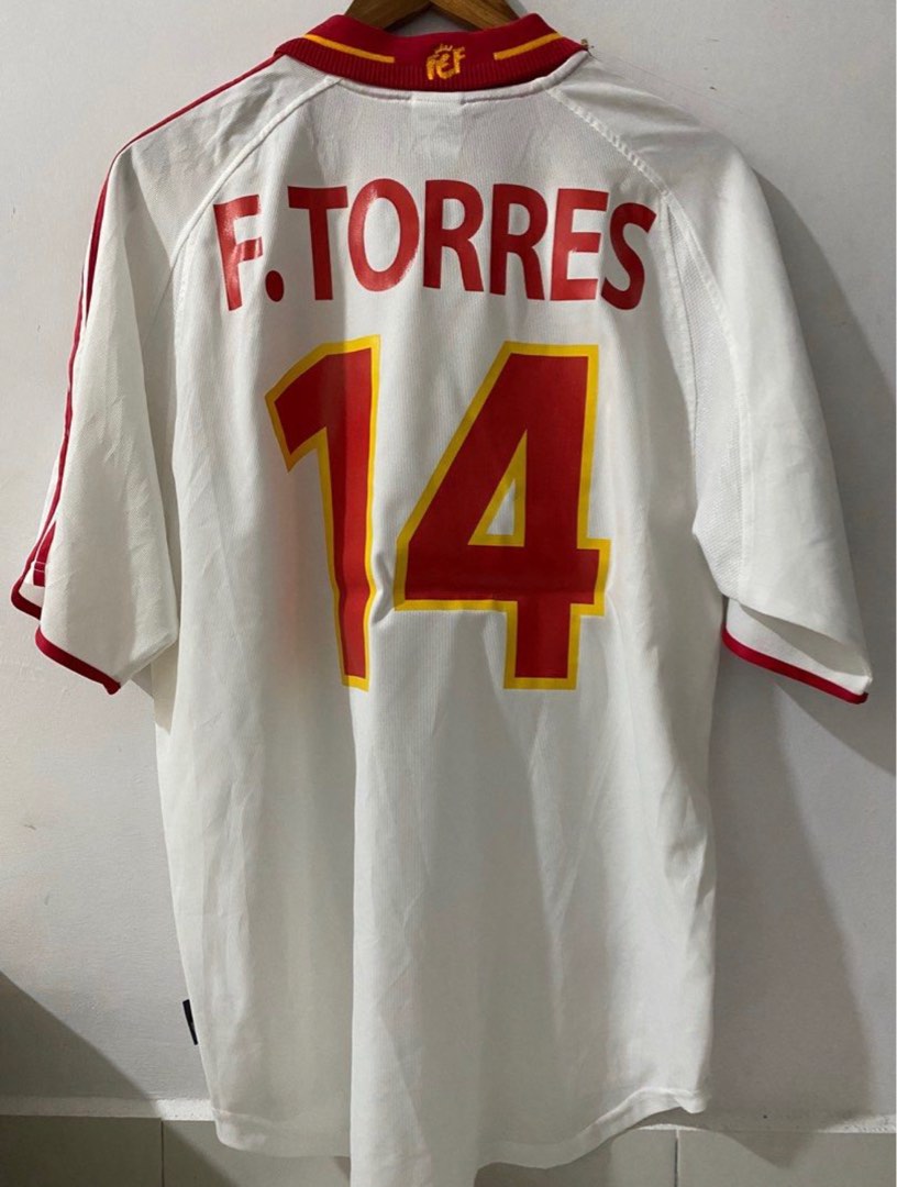 #14 Fernando Torres Spain 2000 Away soccer/football jersey/kit rare ...