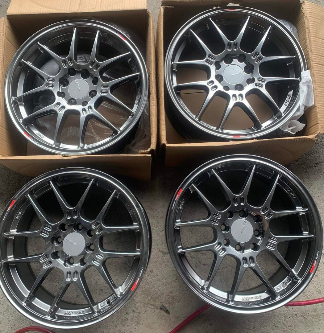 16” Enkei GTC02 Hyperblack Mags 4Holes pcd 100-114 Brandnew, Car Parts ...