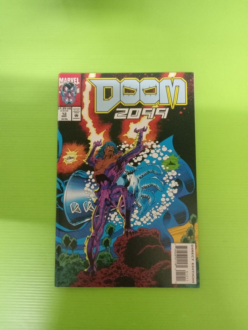 1st app Neon Angel ! Doom 2099 #12 ( Pat Broderick - Cover Art ) Marvel ...