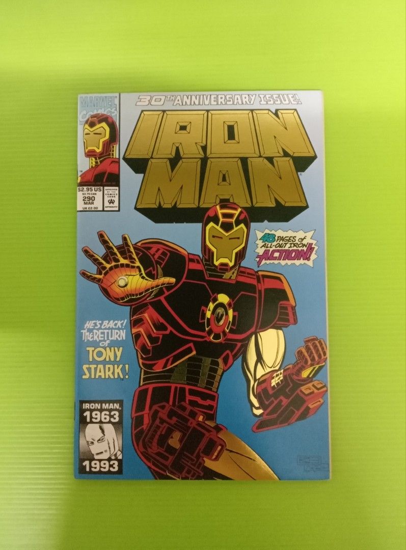 1st app Telepresence Armor ( Iron Man #290 ) Kevin Hopgood - Cover Art ...