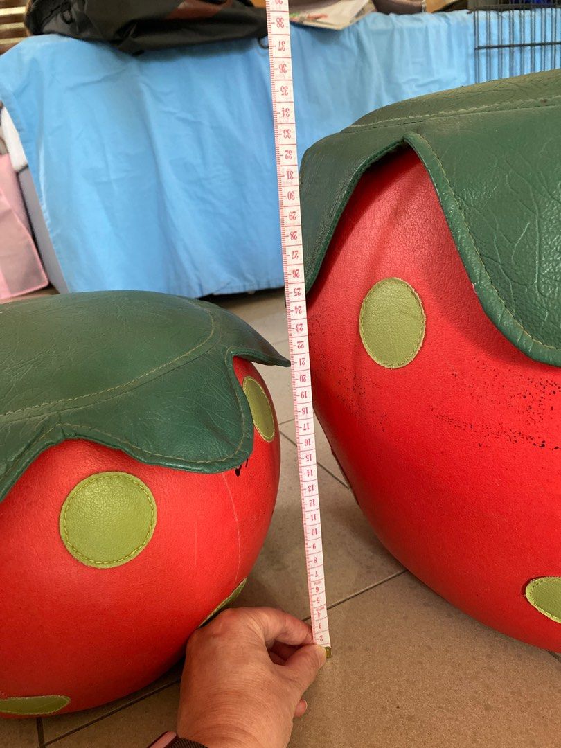 2 strawberry stools for toddlers / young kids. Small is approx 22cm ...