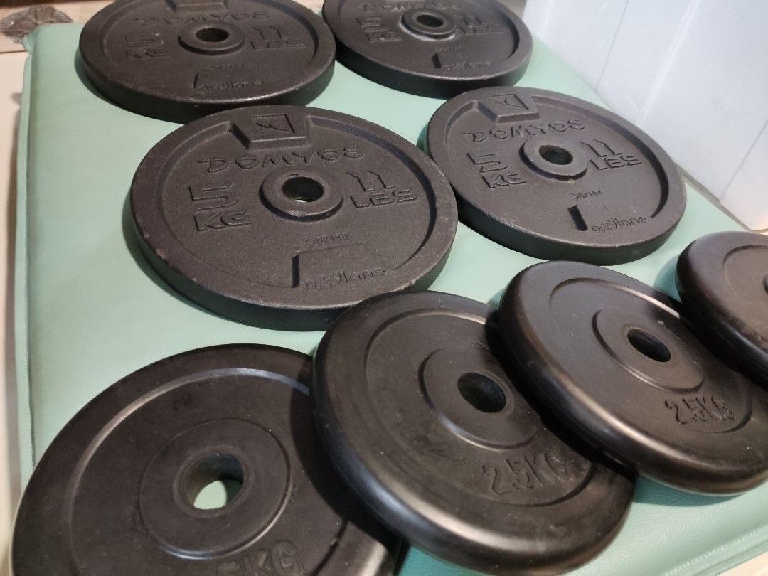 30kg Weight Plate Dumbbells, Sports Equipment, Exercise & Fitness ...