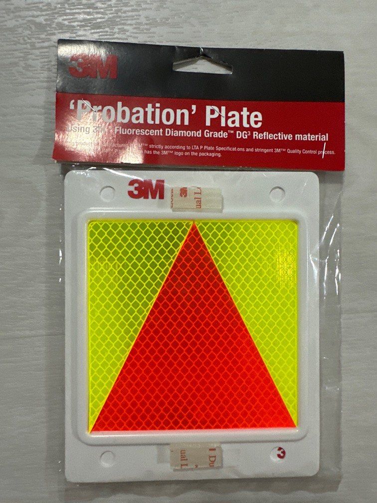 3M Probation Plate, Car Accessories, Car Plates on Carousell