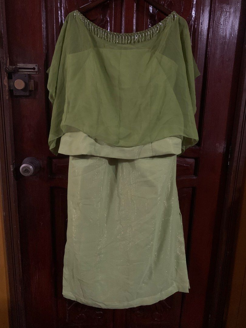 3-piece Filipiniana Wear (green), Women's Fashion, Dresses & Sets ...