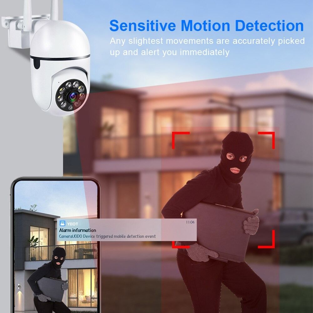 5MP Cameras Wifi Outdoor Ai Human Detection CCTV Security Camera Auto ...