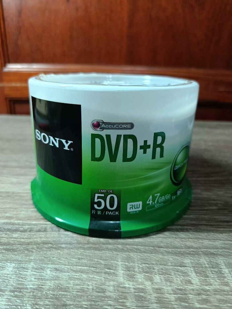 SONY DVD+R 16x 4.7GB 可燒錄光碟片50片布丁桶 全新原盒裝未拆封模 雙平台 A, 電腦及科技產品, 電腦周邊產品, 硬碟及儲存裝置在旋轉拍賣