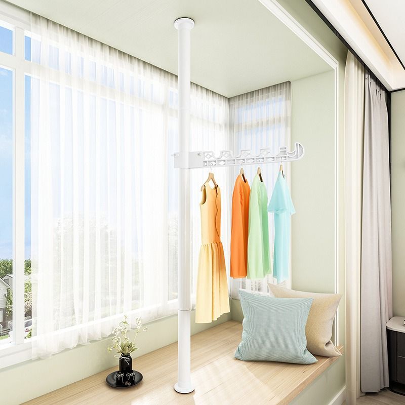 Adjustable Clothes Drying Rack Floor To Ceiling Clothes Rack Tension ...
