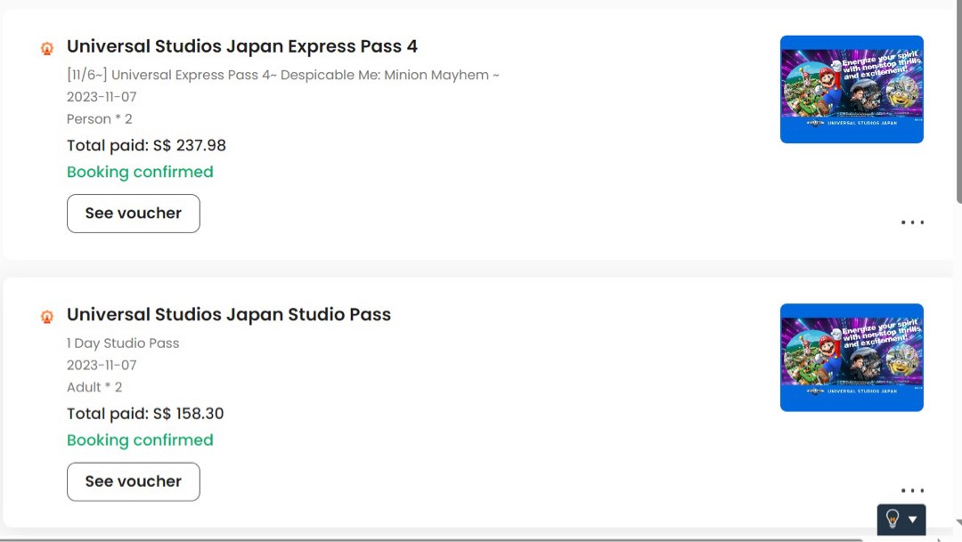 Adult Entrance and EXPRESS PASS TICKETS 2 PAX, Tickets & Vouchers ...