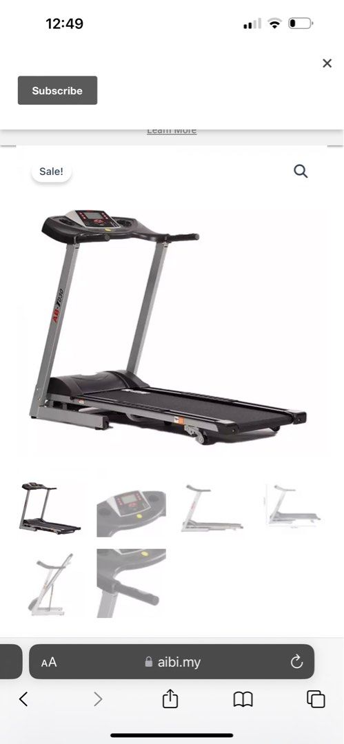 AIBI Motorised Treatmill AB-T030, Sports Equipment, Exercise & Fitness ...