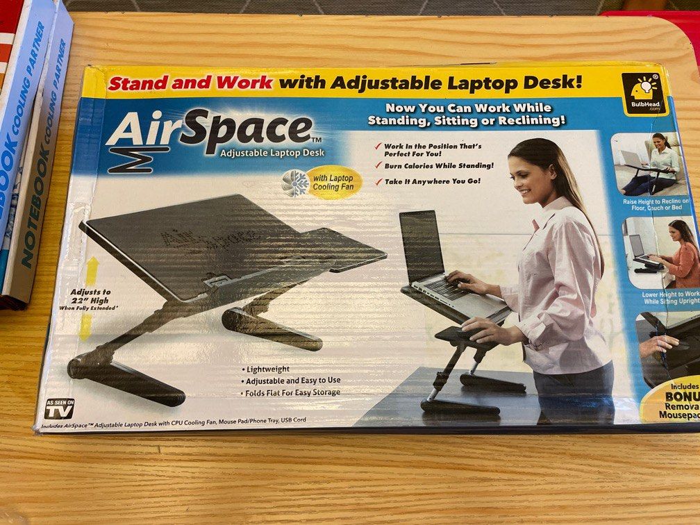 AirSpace adjustable laptop desk, Furniture & Home Living, Furniture ...