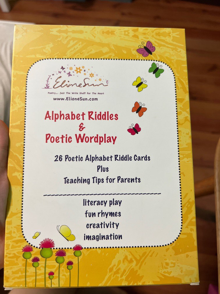 Alphabet riddles and poetic wordplay cards, Hobbies & Toys, Toys ...