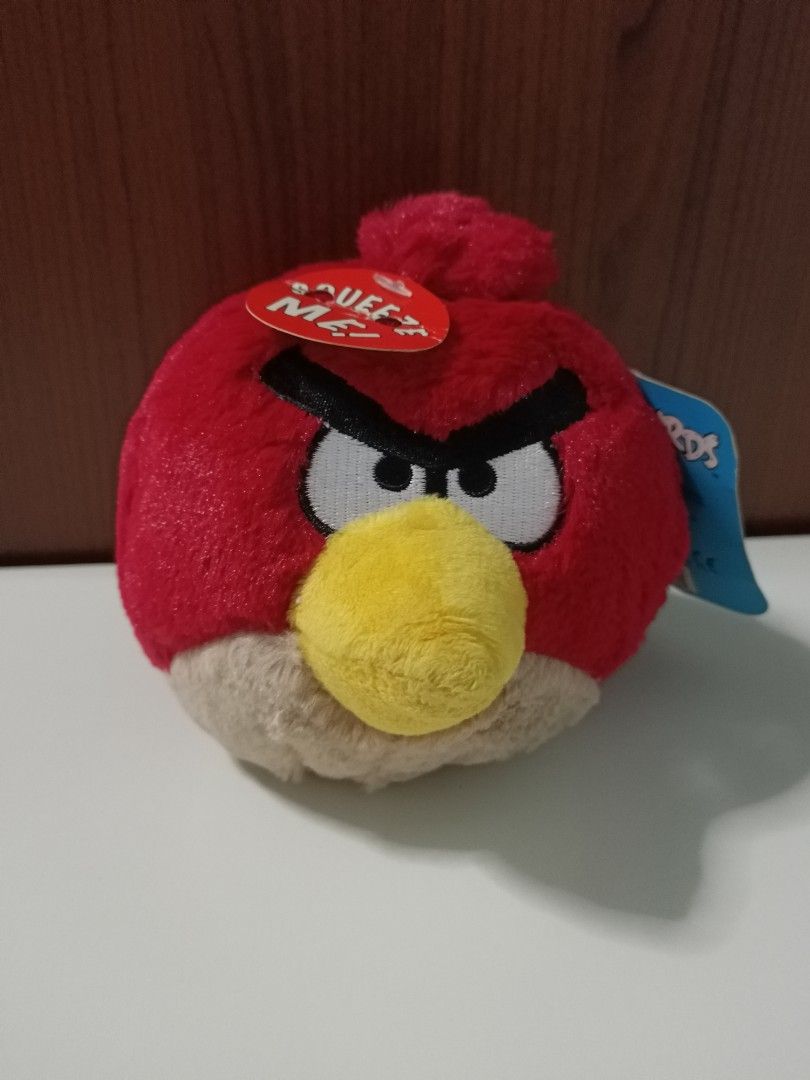 Angry Bird Red Soft Toy Plushie Plush Toy, Hobbies & Toys, Toys & Games ...
