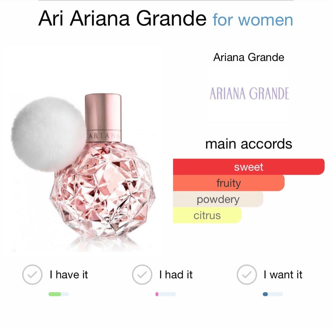 "ARI" by Ariana Grande Perfume EDP, Beauty & Personal Care, Fragrance ...