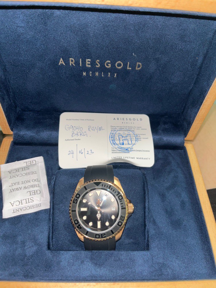 Aries Gold watch, Luxury, Watches on Carousell