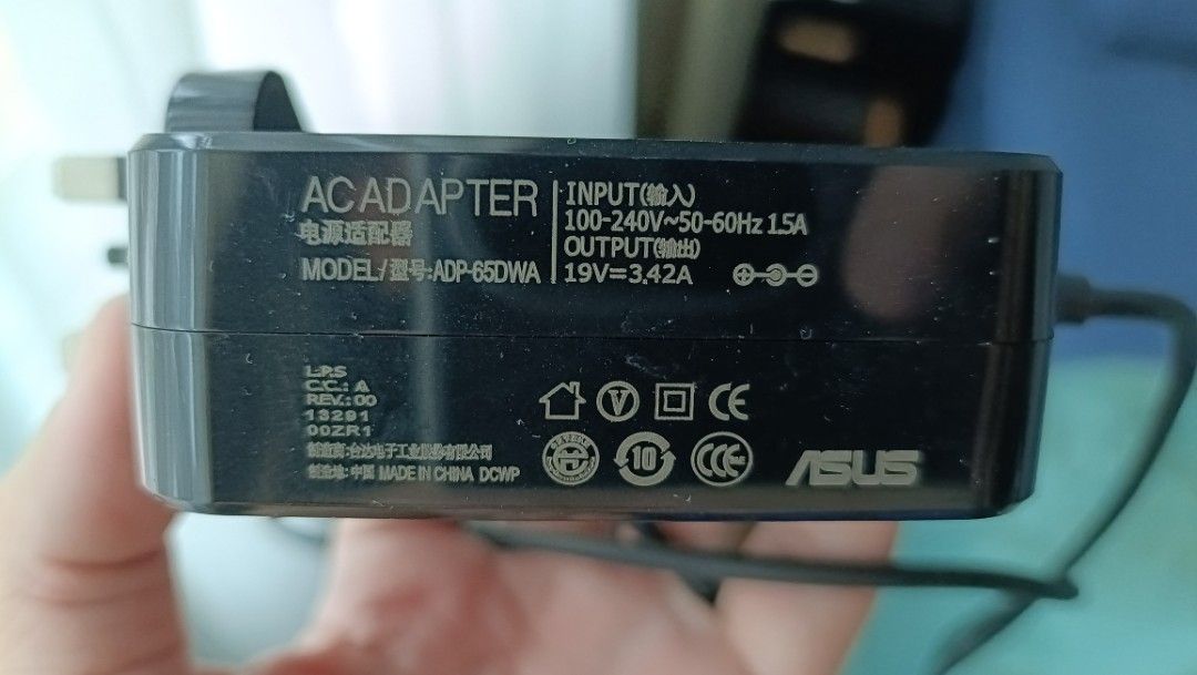 Asus laptop AC power supply adapter ADP-65DWA, Computers & Tech, Parts ...