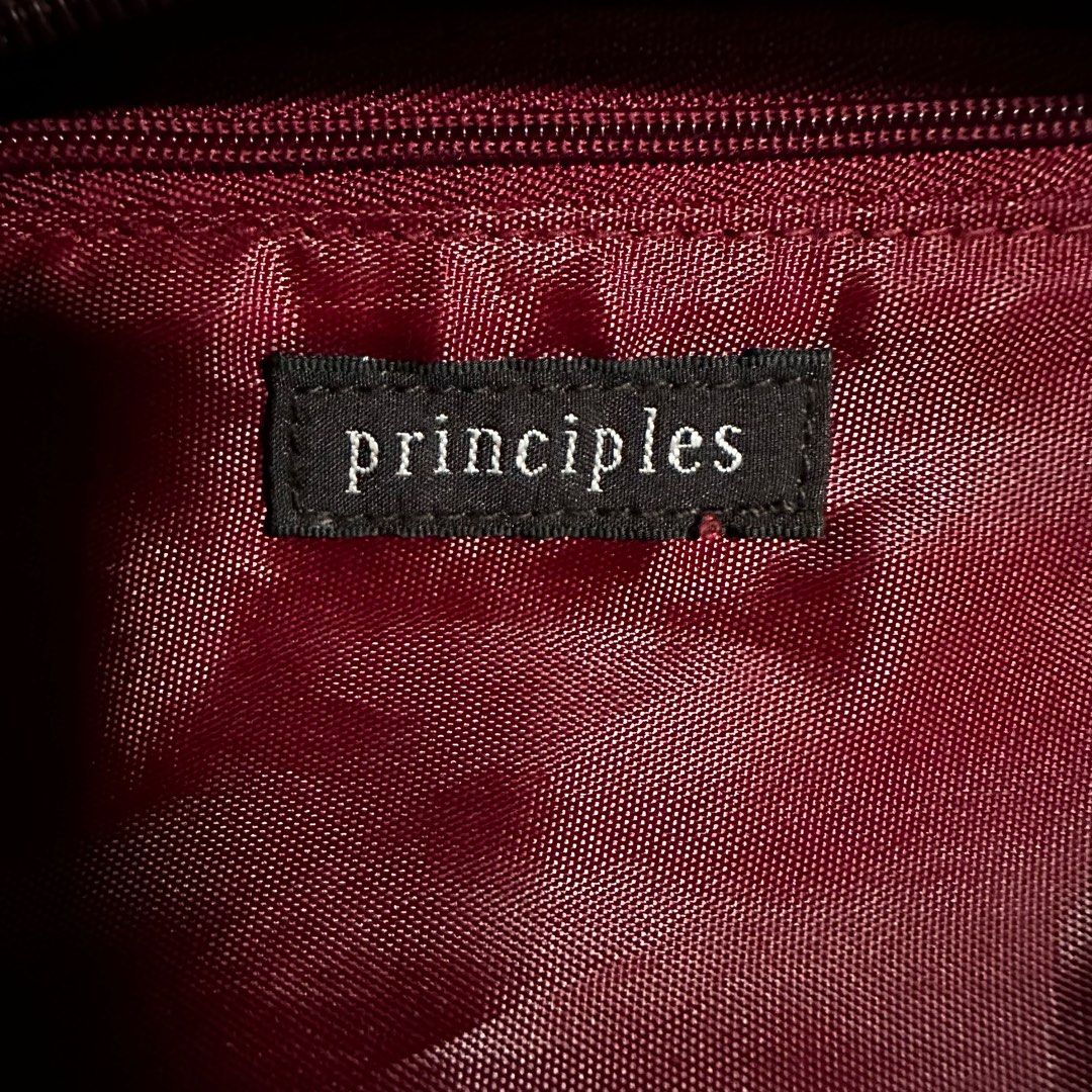 Authentic Principles Maroon Wine Red Cross Embossed Small Shoulder Bag ...