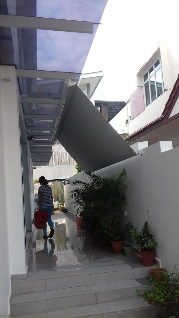 awning Polycarbonate roofing Aluminium composite panel roofing Metal ...