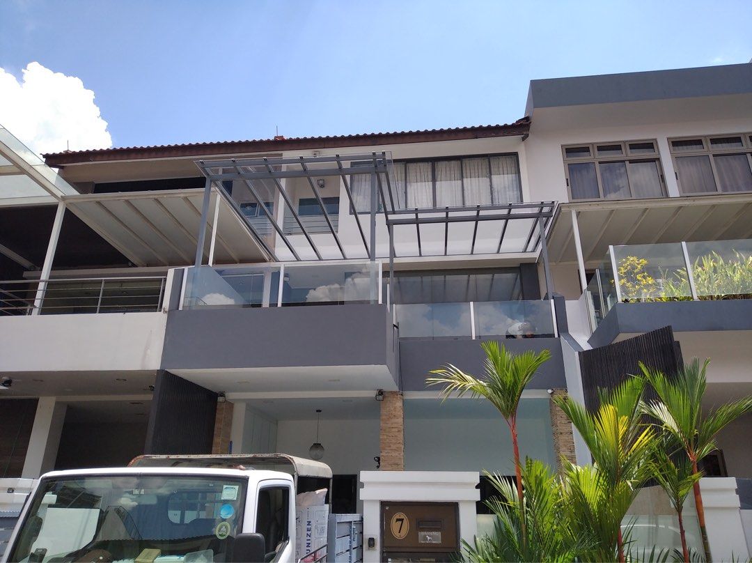 awning Polycarbonate roofing Aluminium composite panel roofing Metal ...