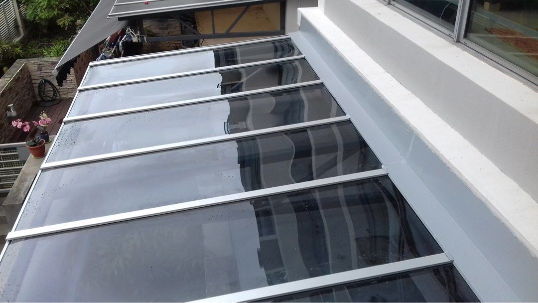 awning Polycarbonate roofing Aluminium composite panel roofing Metal ...