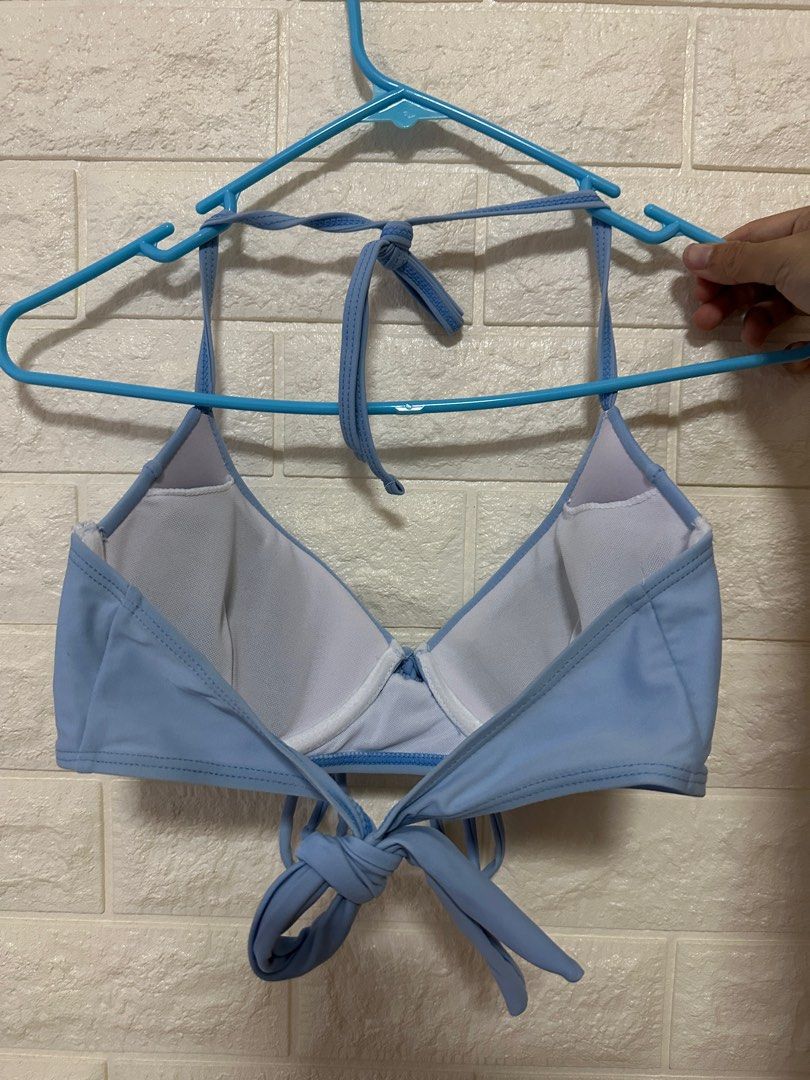 Baby blue swimwear Bikini Top & Bottom set, Women's Fashion, Swimwear ...