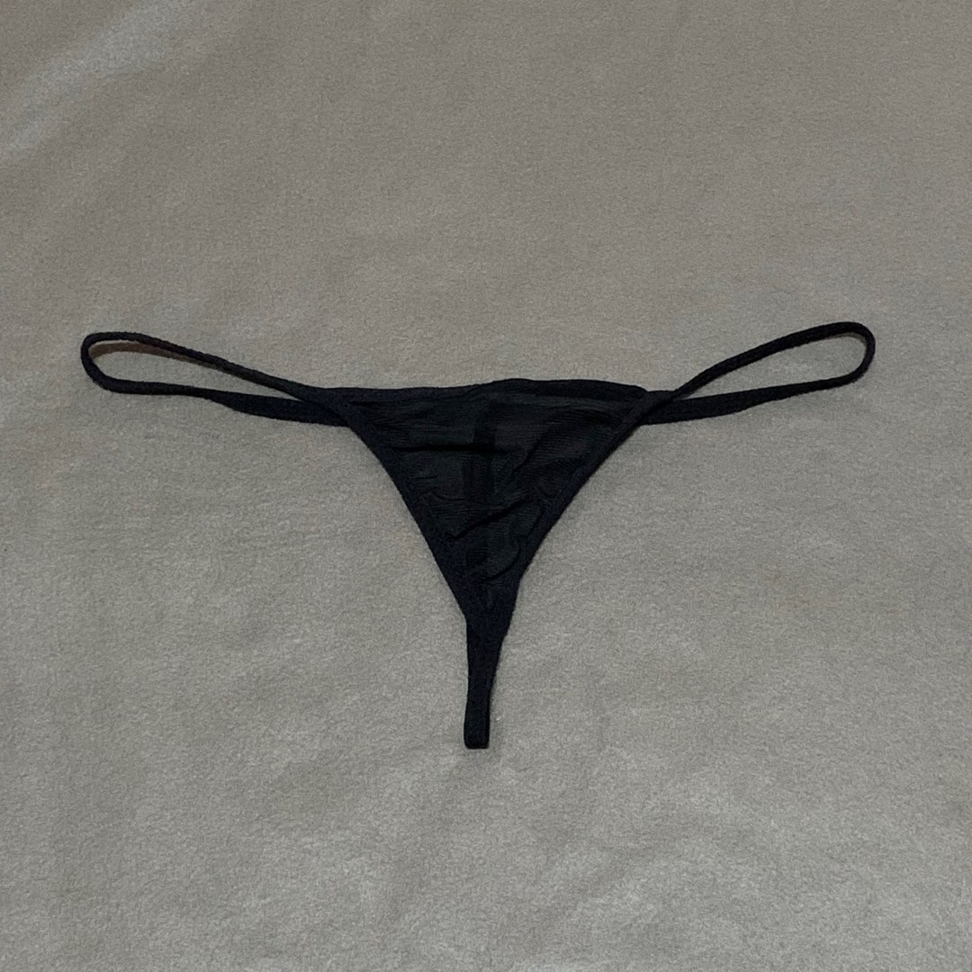 Black g-string thong underwear, Women's Fashion, Undergarments ...