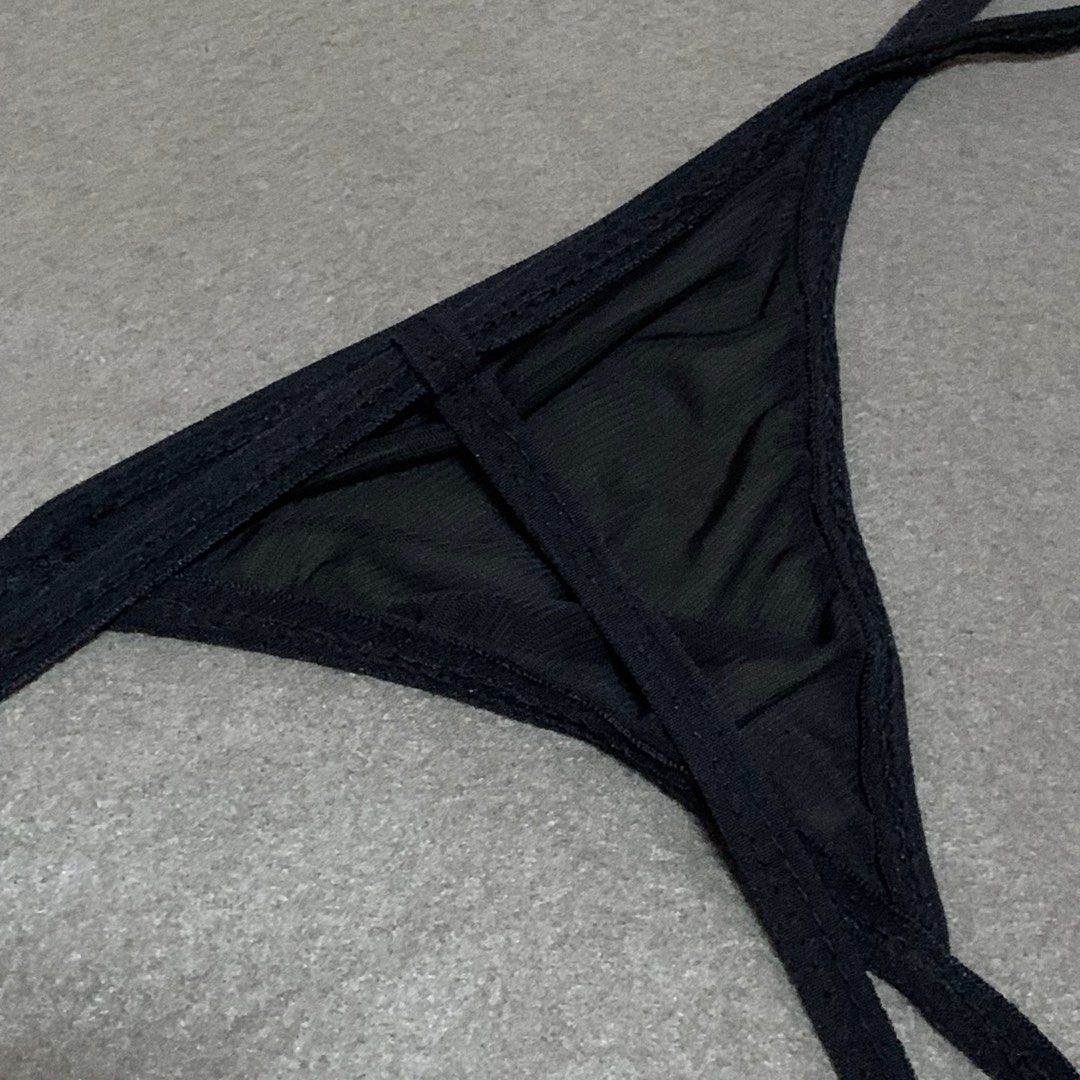 Black g-string thong underwear, Women's Fashion, Undergarments ...