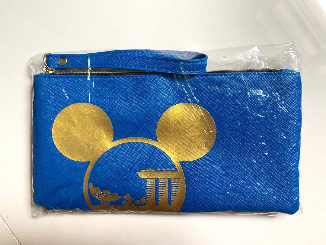 BN blue gold CNY Disney Mickey MBS Marina bay sands Triple Zip Pouch ...