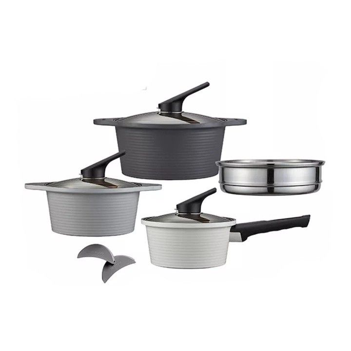 [BNIB] Happycall Arbor aluminite 4-pc die-cast pot and steamer set ...