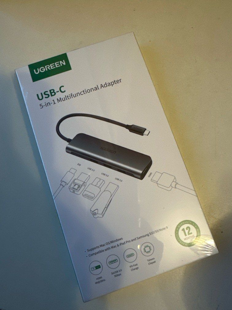 BNIB UGREEN USB-C 5-in-1 Adapter, Computers & Tech, Parts & Accessories ...