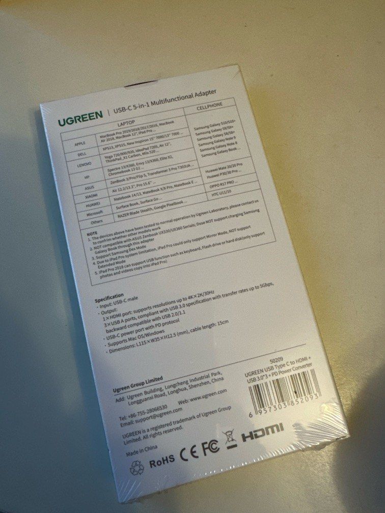 BNIB UGREEN USB-C 5-in-1 Adapter, Computers & Tech, Parts & Accessories ...