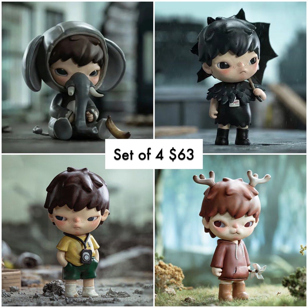 [BNIF Set of 4] Hirono 3 City of Mercy Popmart Blindbox figure, Hobbies ...