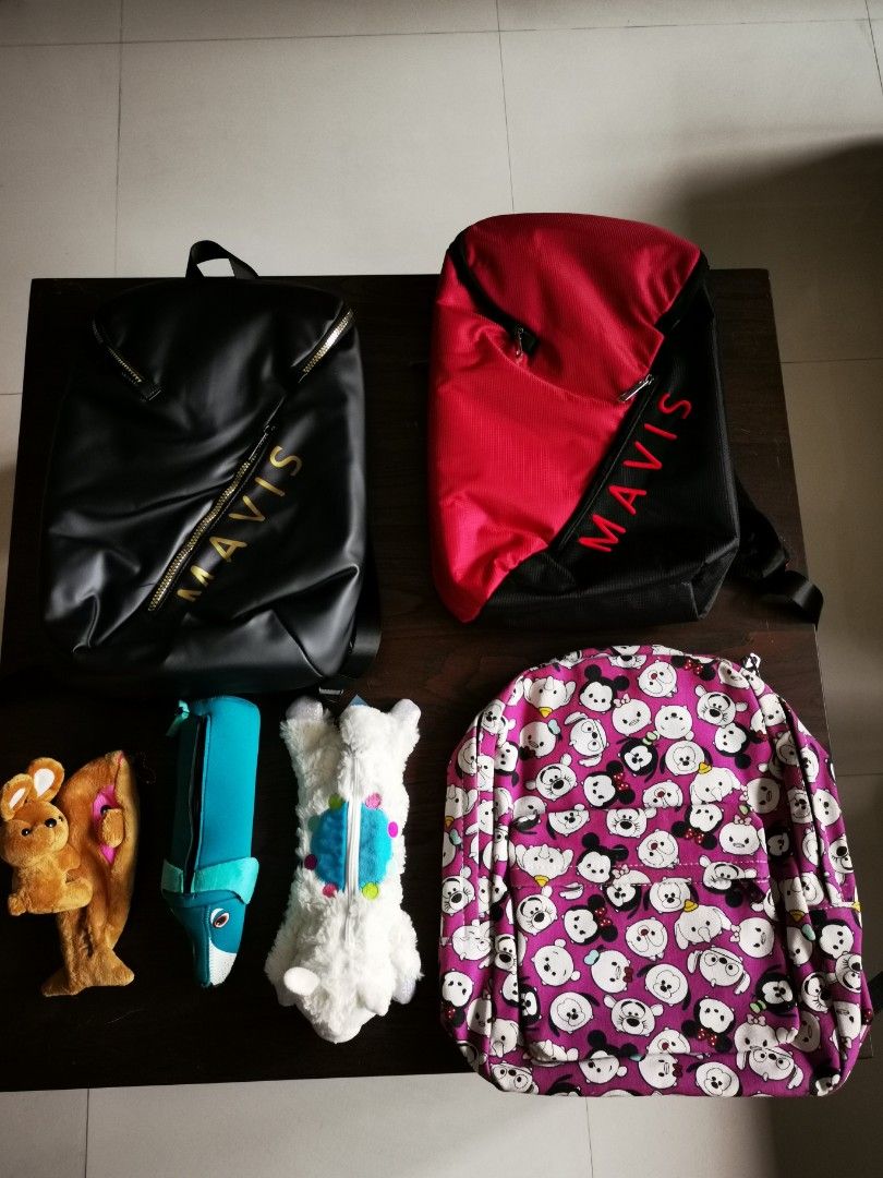 BNIP Tsum Tsum backpack, Mavis bag and assorted pencil cases, Women's ...