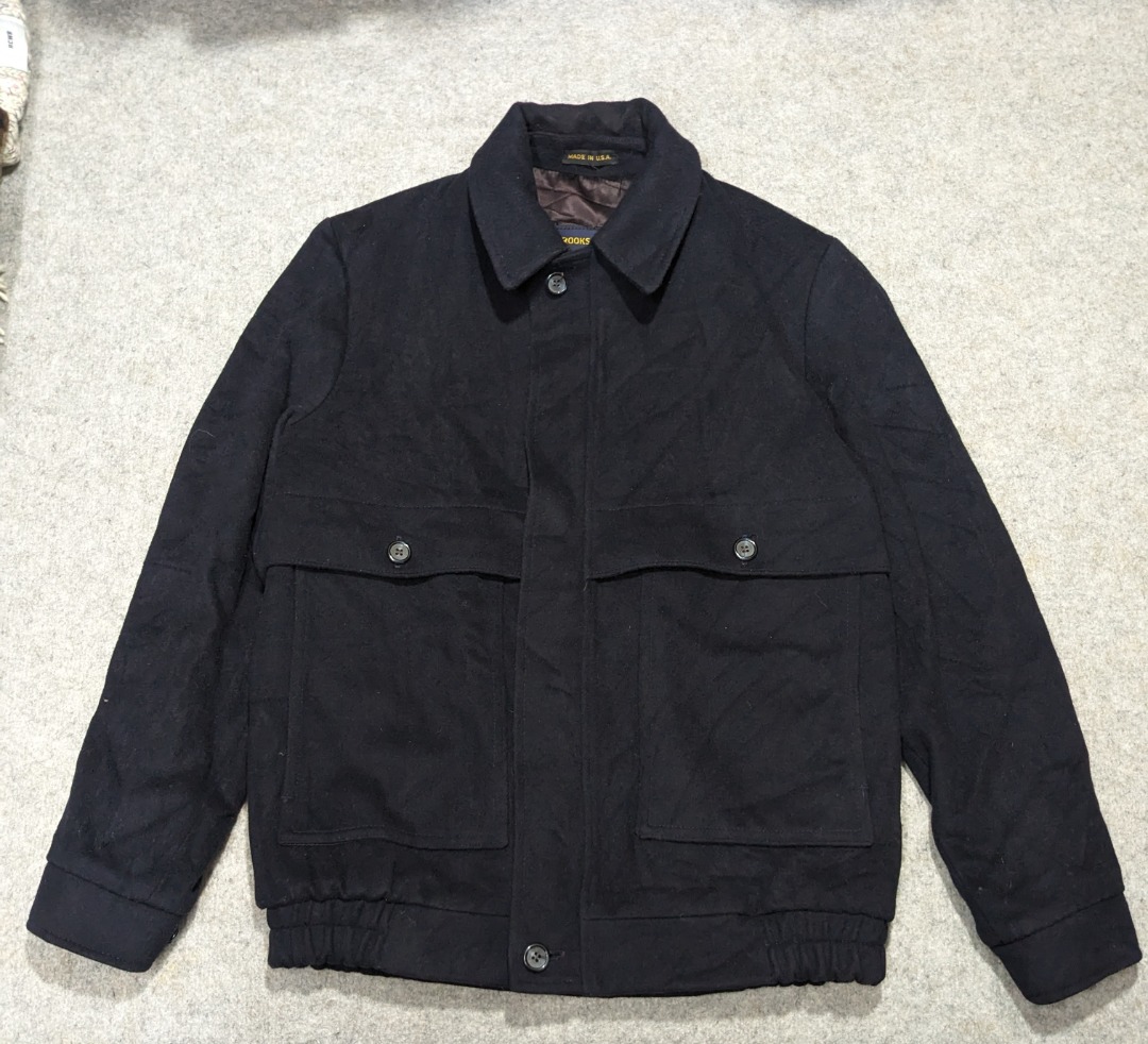 BROOKS BROTHERS Brooksgate USA Made Vintage Pure Wool Harrington Bomber ...