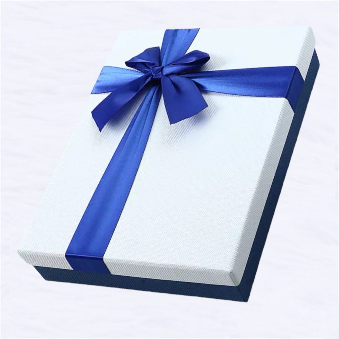 Brown / Blue / Red Extra Large Ribbon Gift Box Set with Auto On Fairy ...