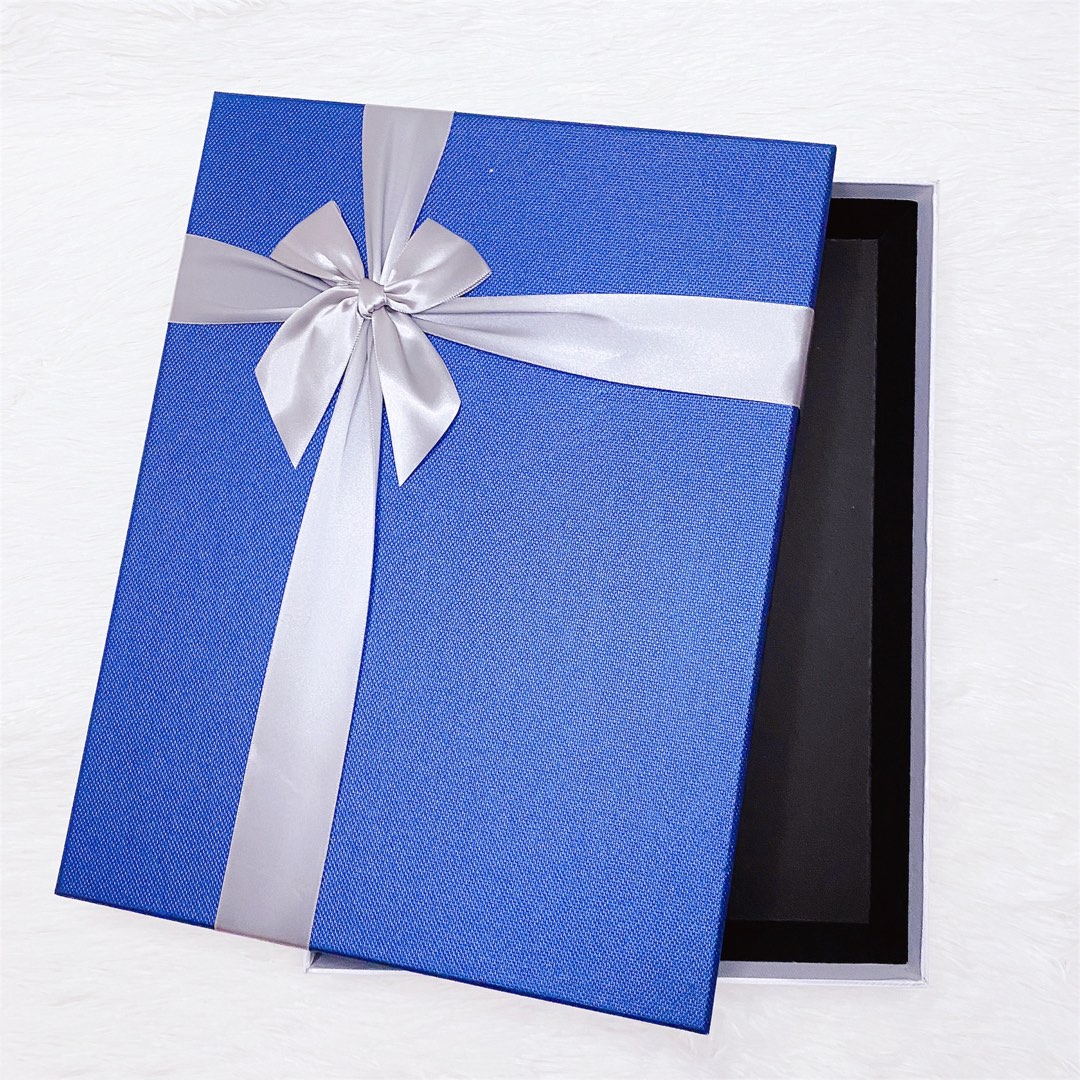 Brown / Blue / Red Extra Large Ribbon Gift Box Set with Auto On Fairy ...