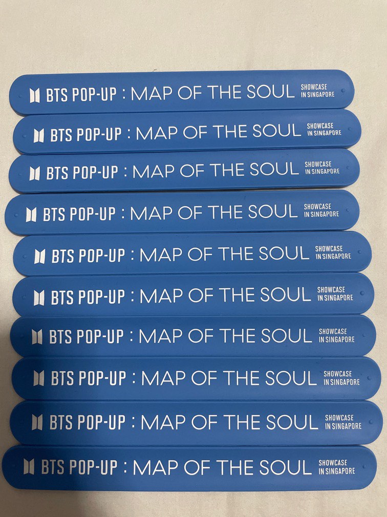 Bts Pop Up: Map of the soul wristband Showcase in Singapore, Hobbies ...