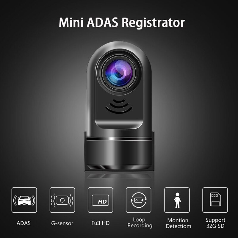 Car DVR ADAS Dashcam HD 1080P Dash Camera Loop Record G Sensor Recorder ...
