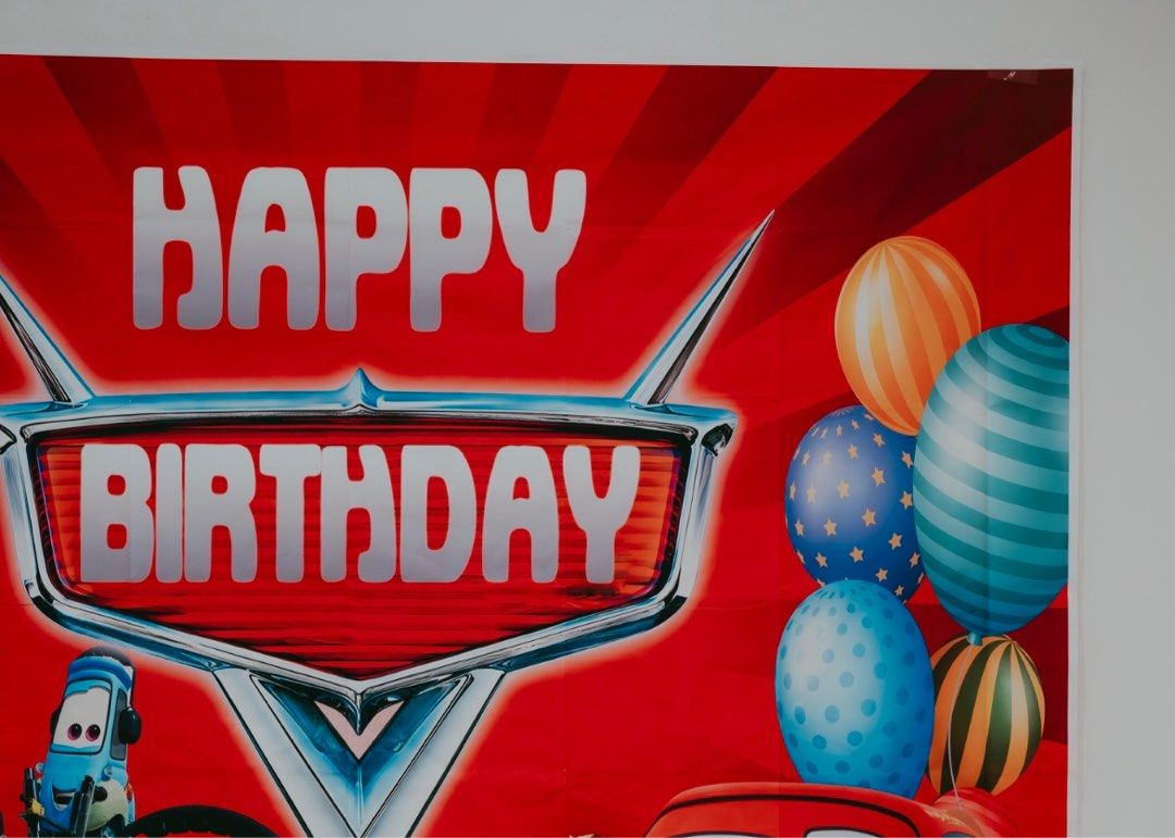 Cars Disney Pixar Party Backdrop, Hobbies & Toys, Stationery & Craft ...